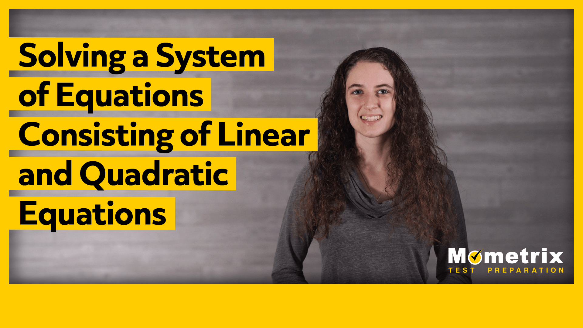 System Of Equations Of A Linear And Quadratic Equations Video 