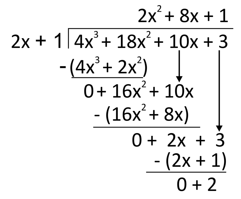 Dividing Polynomials Sample Questions 