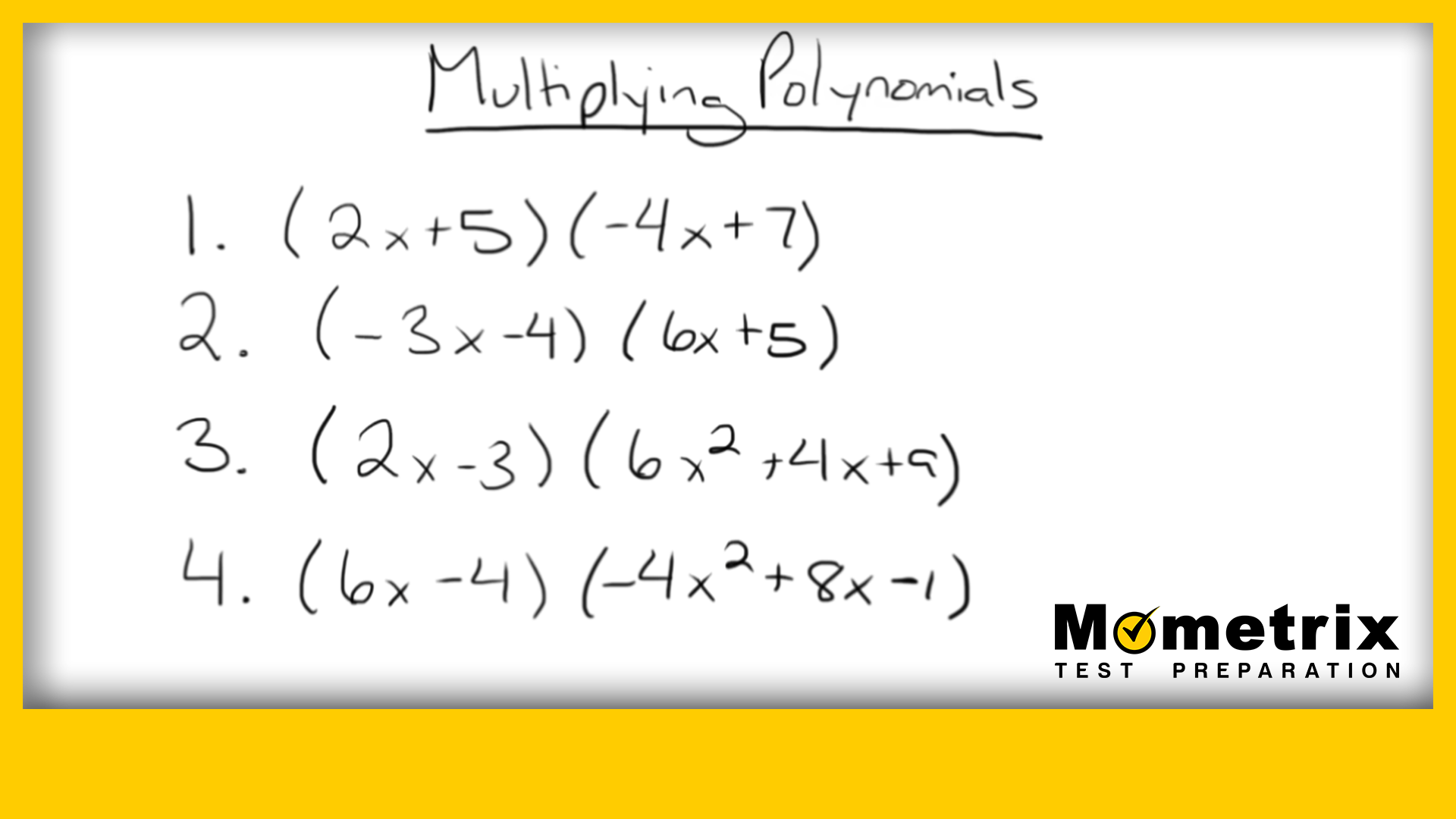 Multiplying Polynomials Practice Video 
