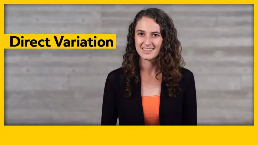 Direct Variation: Equations, Graphs, and Applications (Video)